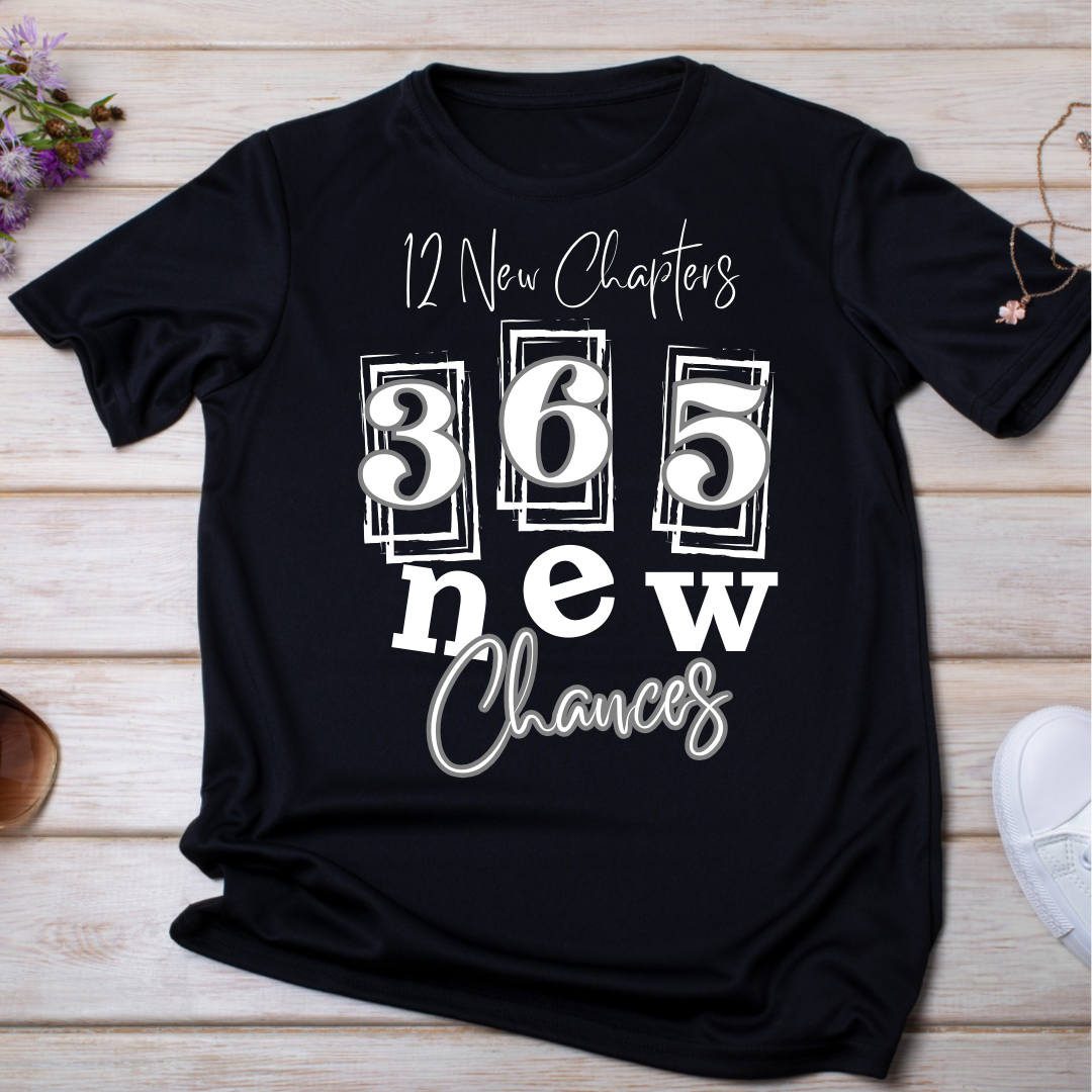 Unisex Classic Crew T-Shirt "12 New Chapters, 365 New Chances" 2026 Ne ...